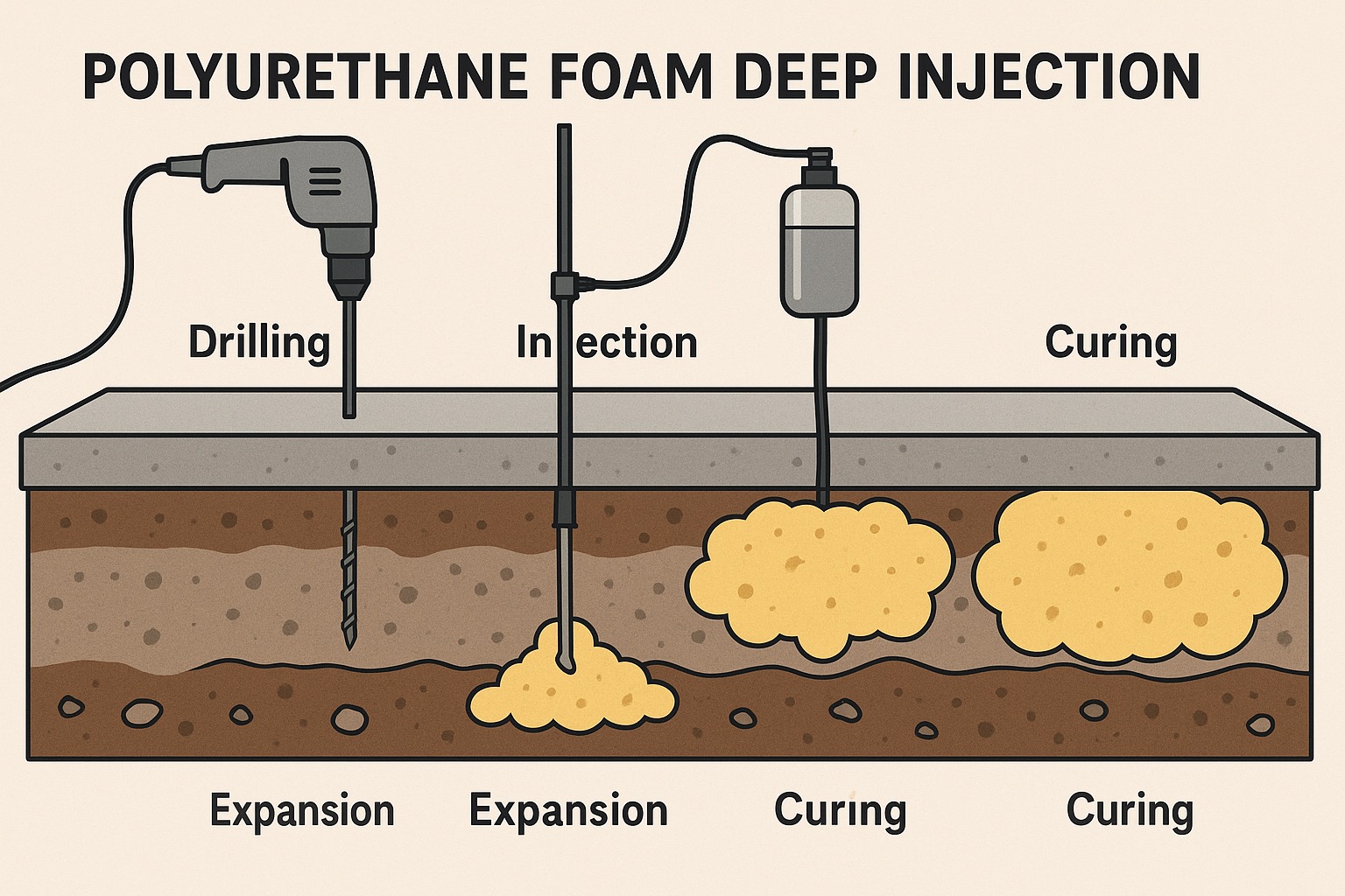 Polyurethane Ground Stabilisation - Edu-Chem